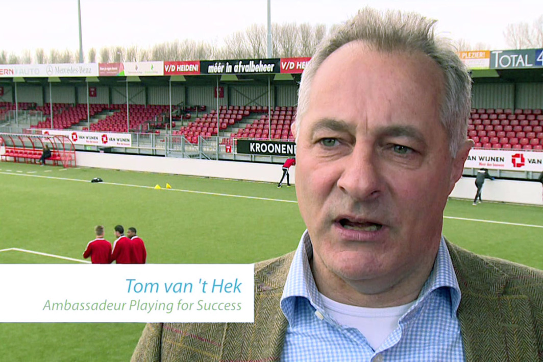 Tom van 't Hek ambassadeur Playing for Success - Playing for Success